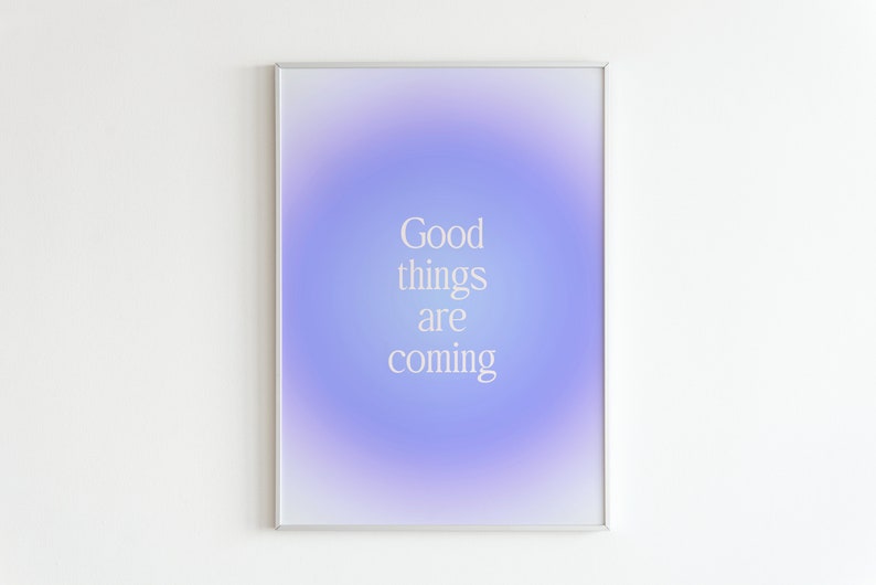 Good Things Are Coming Printable Purple Aura Poster Set of 2 - Etsy