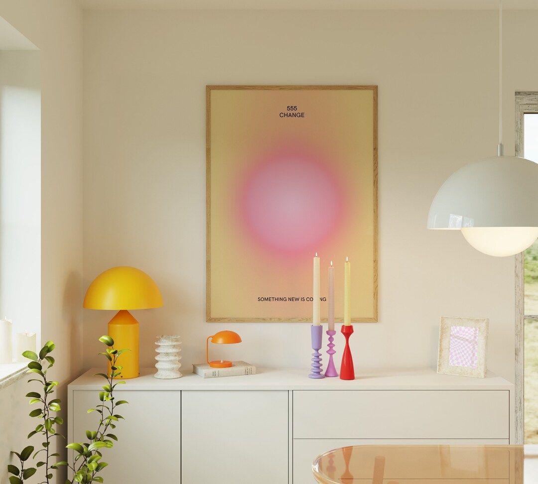 Angel Number 555 Aura Poster, Spiritual Poster Aesthetic Y2K Room Decor ...