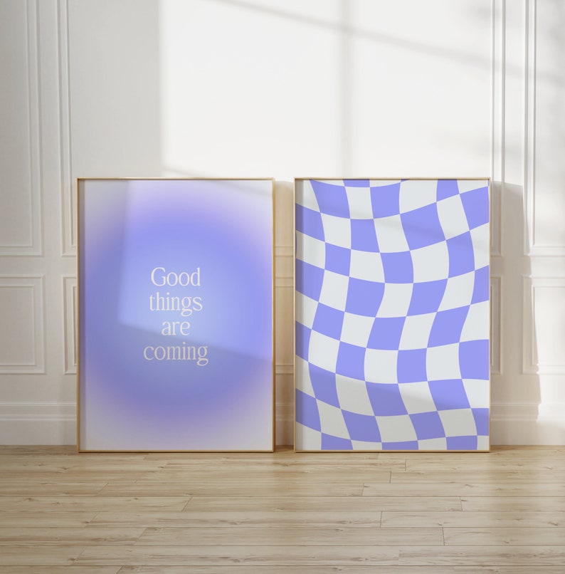 Good Things Are Coming Printable Purple Aura Poster Set of 2 - Etsy
