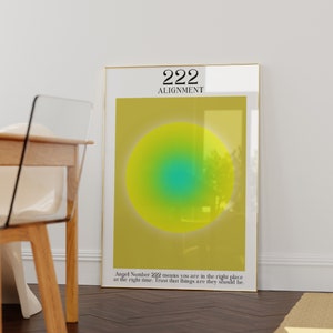 222 Angel Number Poster | Indie Room Decor | Aura Poster | Spiritual ...