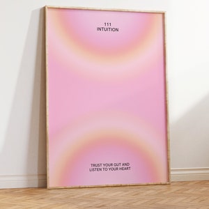 Pink Aura Poster 3 Piece Wall Art, Aura Energy Spiritual Gradient Set ...