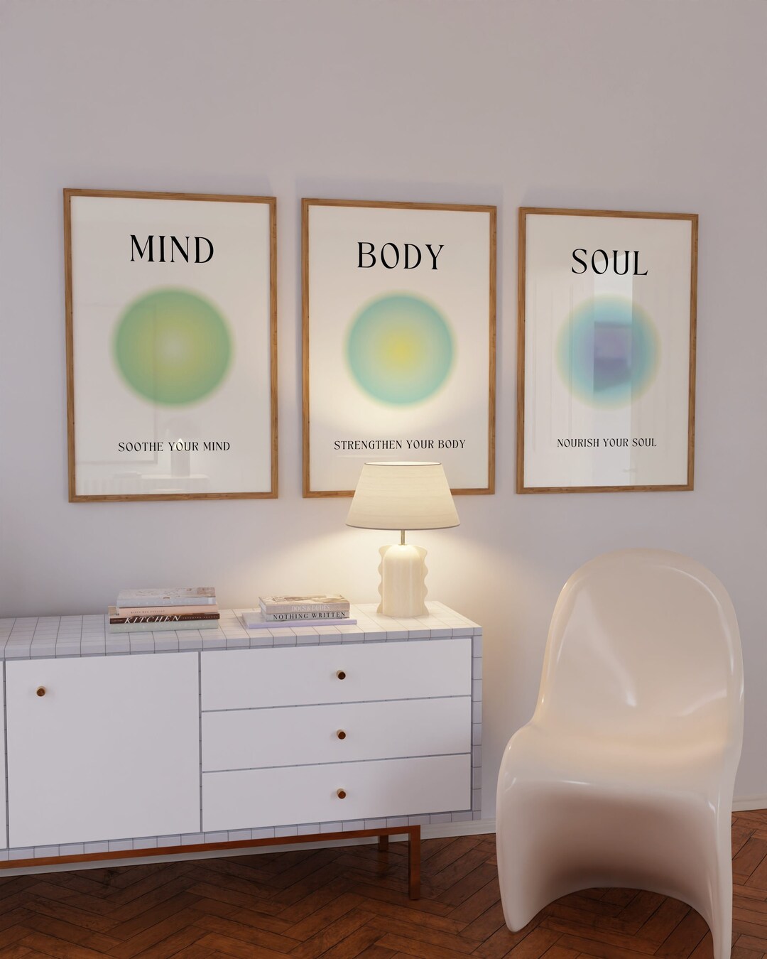 Mind Body Soul Aura Poster 3 Piece Wall Art, Aura Energy Spiritual ...