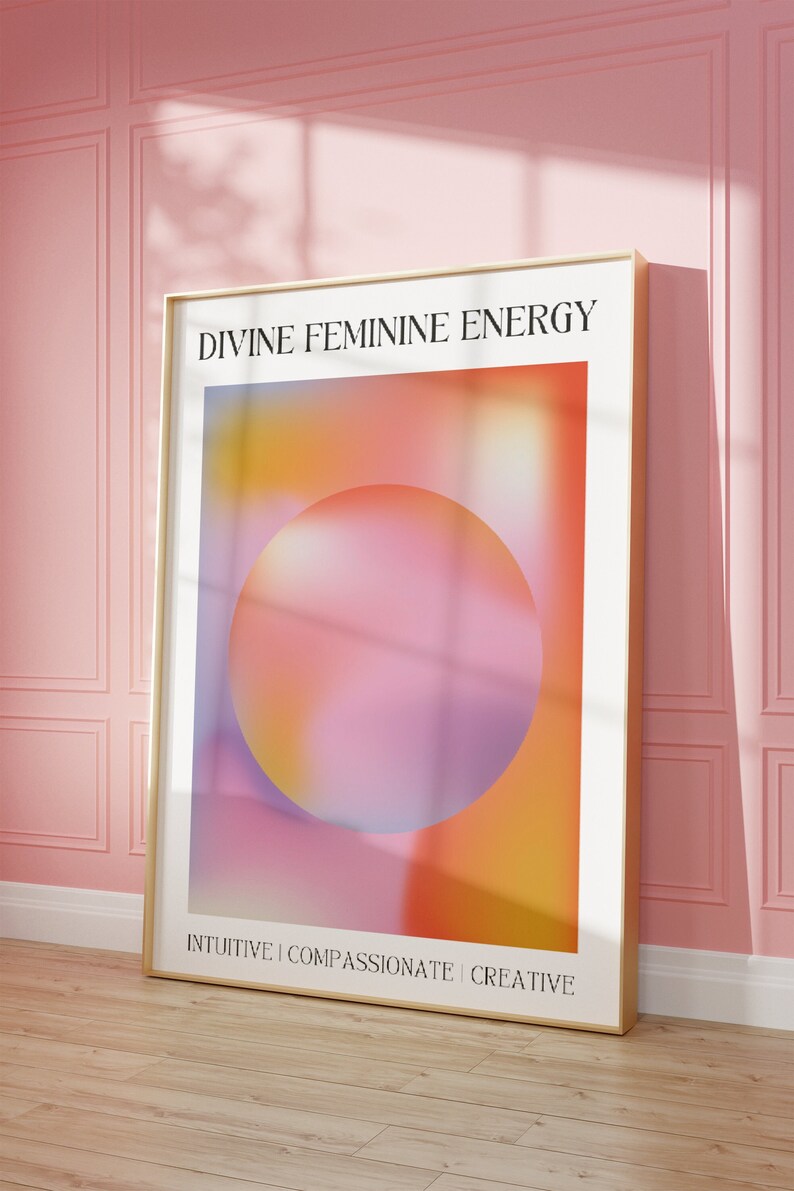 Divine Feminine Energy Aura Poster Spiritual Energy Art - Etsy