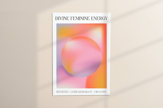 Divine Feminine Energy Aura Poster Spiritual Energy Art - Etsy