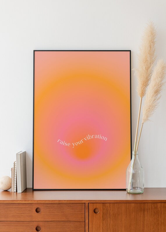 Aura Poster Raise Your Vibration Spiritual Energy Art - Etsy