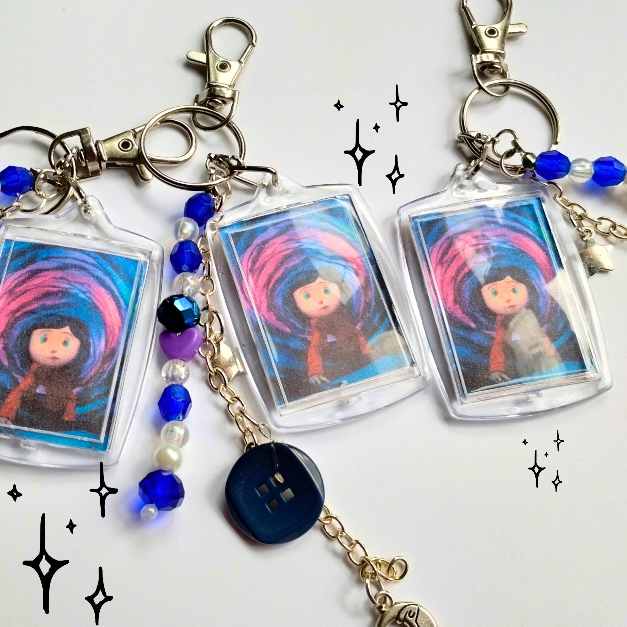 Coraline Inspired Photo Keychain Double-sided/charm - Etsy
