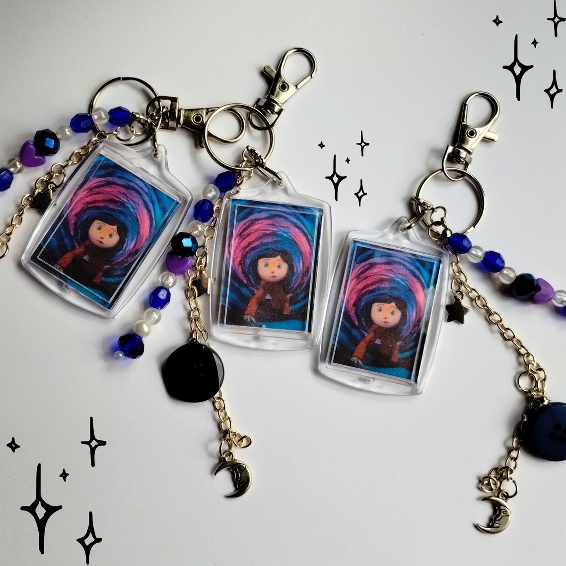 Coraline Inspired Photo Keychain Double-sided/charm - Etsy