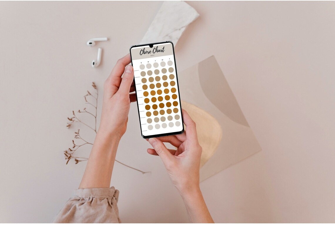 Printable Chore Chart, Neutral Chore Chart, Checkbox Chore Chart ...