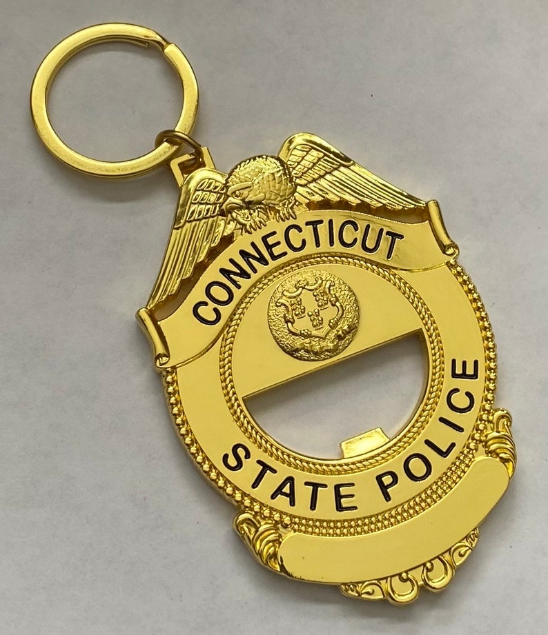 Full Size CT Connecticut State Police Trooper Badge Challenge Coin ...