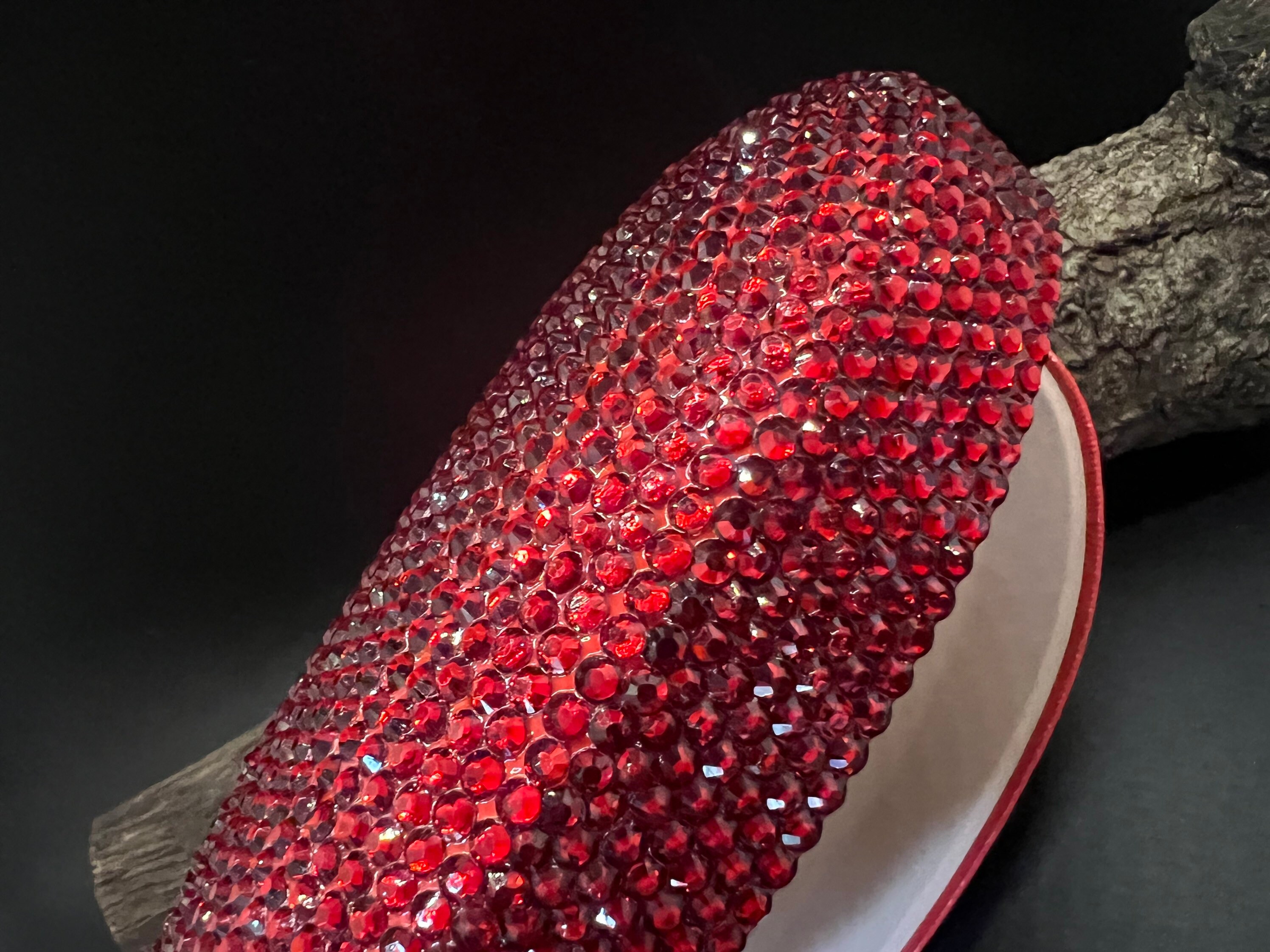 Beautiful Red Acrylic Rhinestone Glasses Case. Bling Diamond Glasses ...
