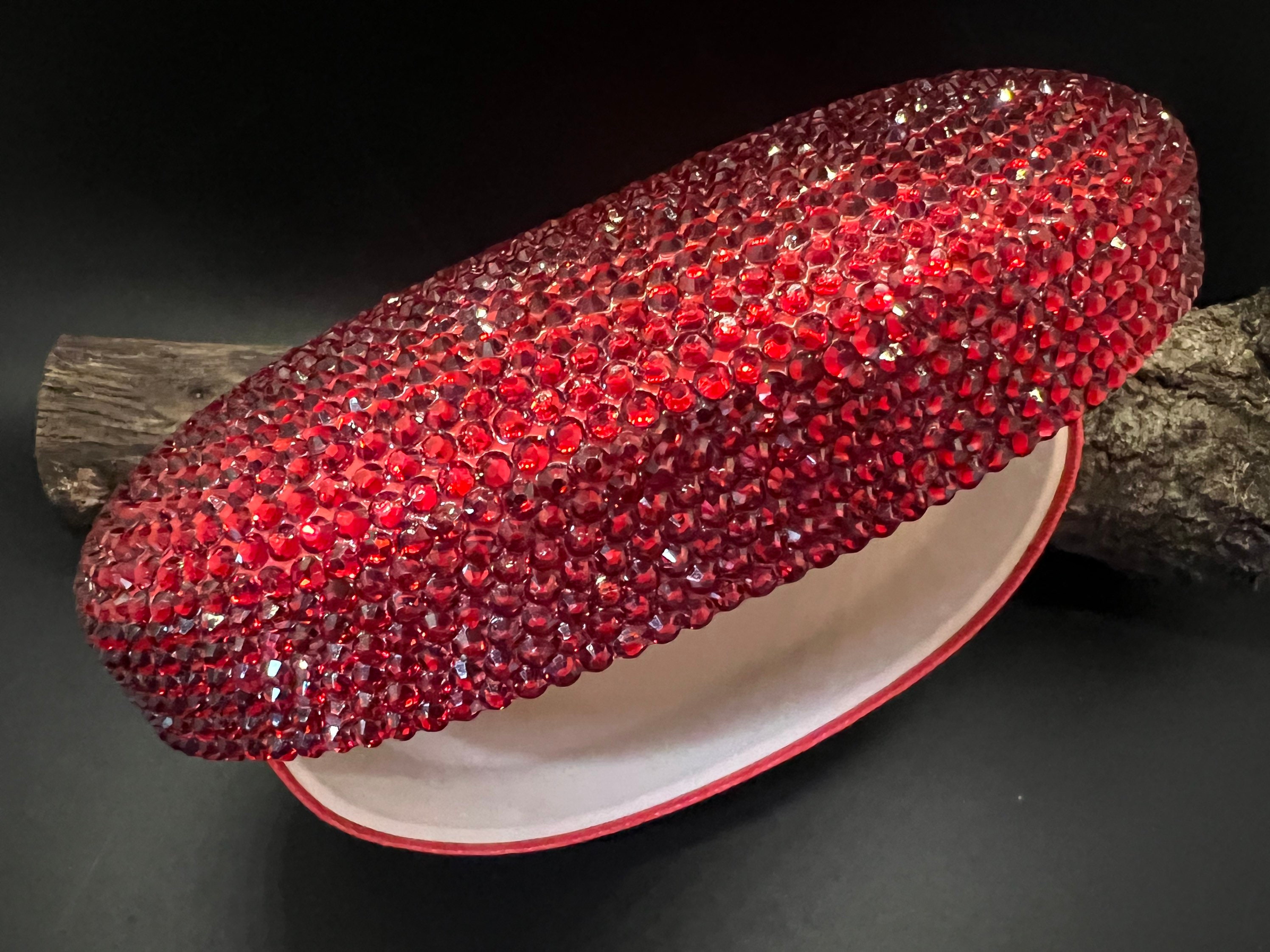 Beautiful Red Acrylic Rhinestone Glasses Case. Bling Diamond Glasses ...
