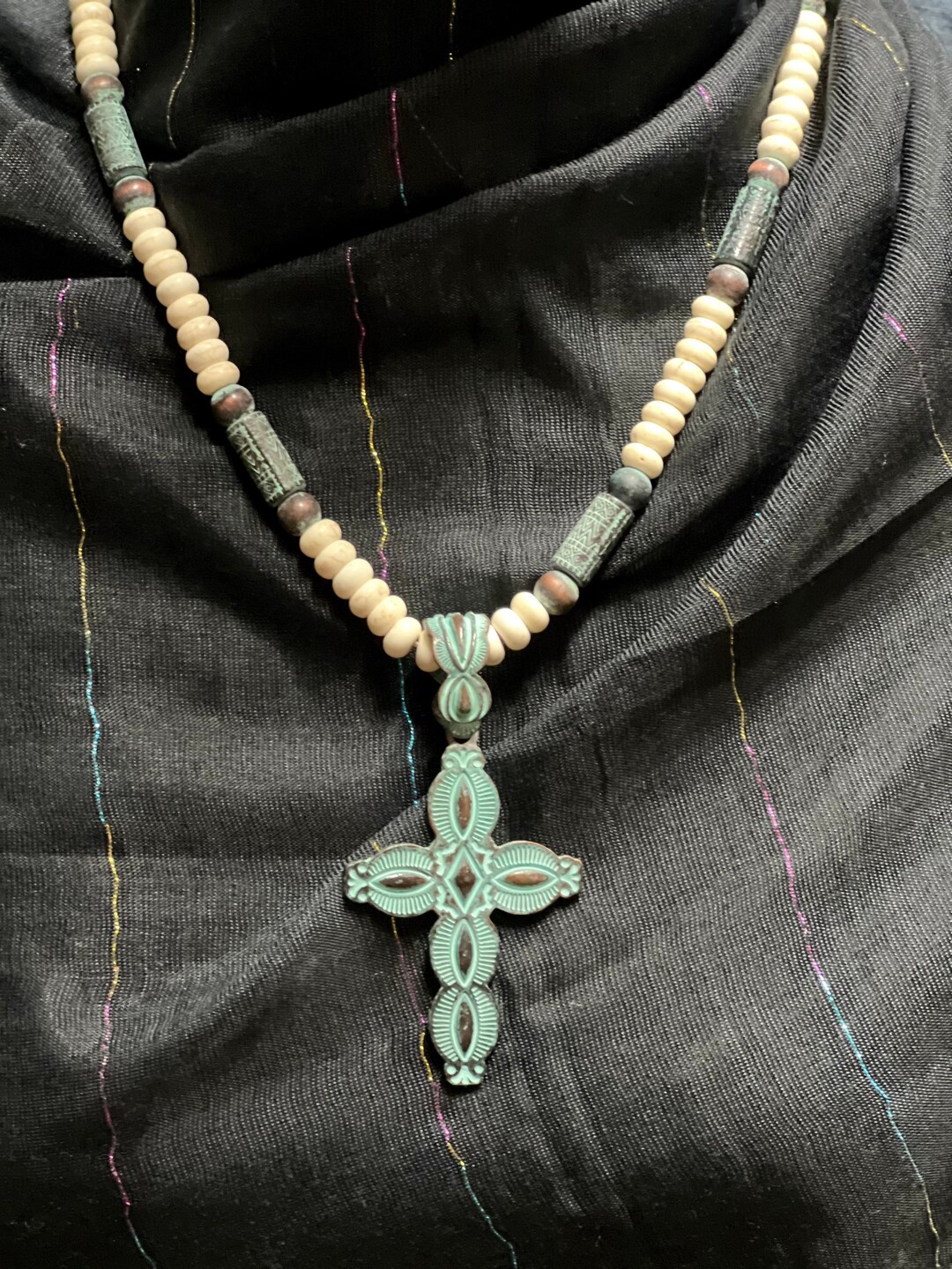 Navajo Native American Turquoise Cross Style Cross Pendant - Etsy