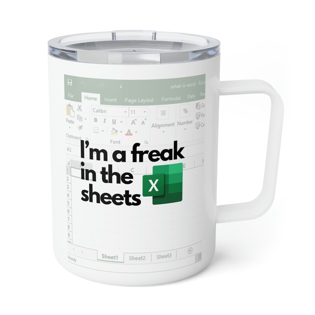 Funny Excel Freak in the Spreadsheets Stainless Steel - Etsy