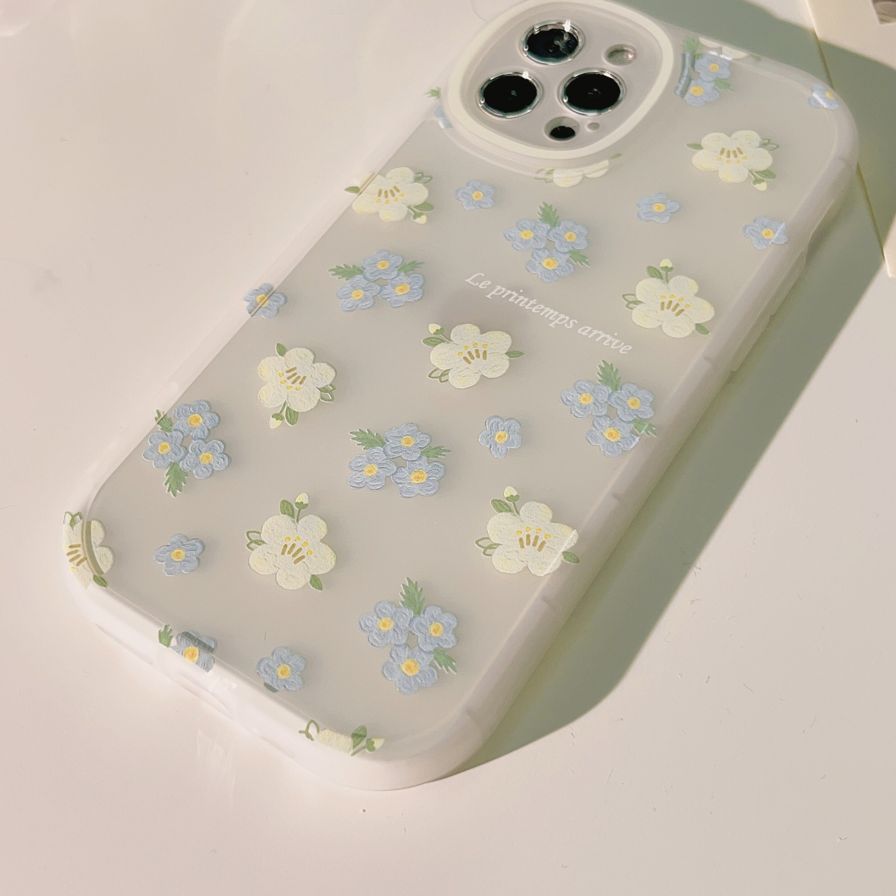 Cute Clear Blue Flowers Iphone Caseiphone - Etsy Australia