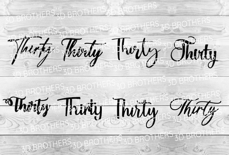 Thirty Birthday Cake Topper SVG Bundle (digital Download) - Etsy