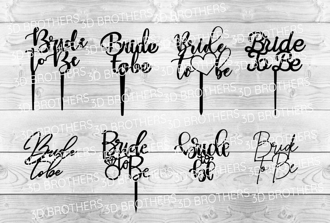Bride to Be Bundle Cake Topper SVG Cake Topper Laser Cut - Etsy