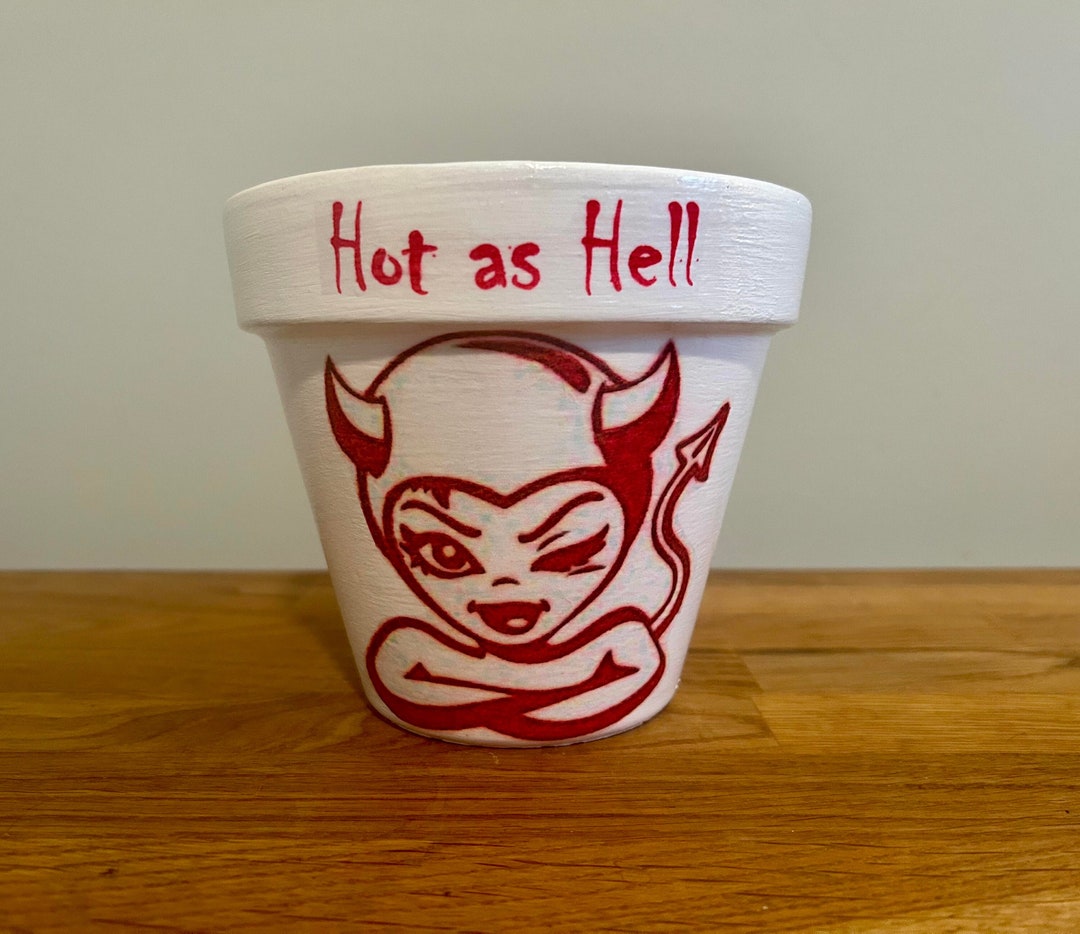 Funny Planters, Plant Pots, Indoor Planter, Devil Gifts, Hot Devil ...