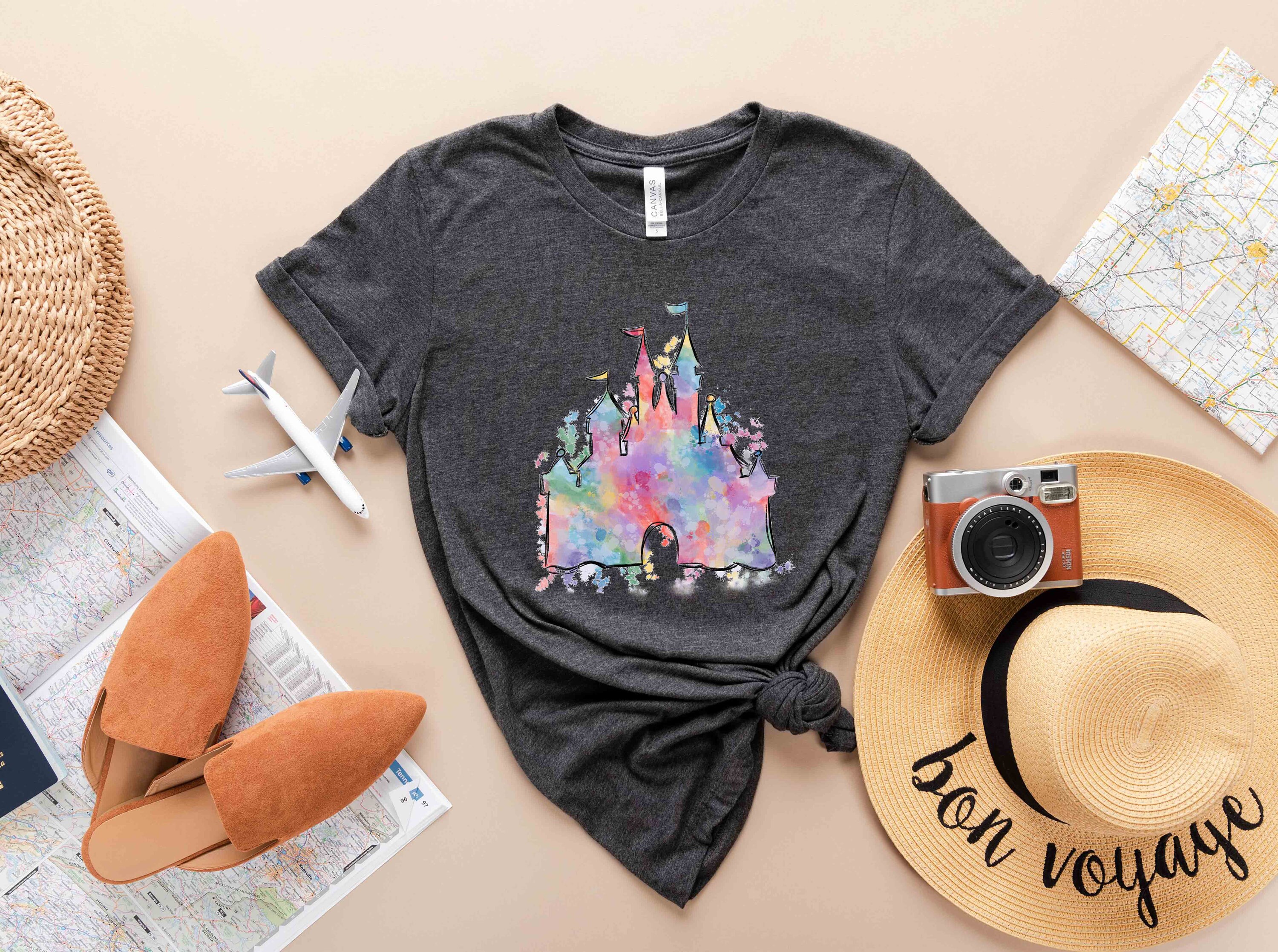 Disney Watercolor Castle T-Shirt, Disney Castle Shirt, Disney Vacation ...