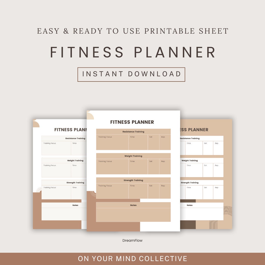 Strength Training & Fitness Tracker | Digital Workout Planner | Fitness ...