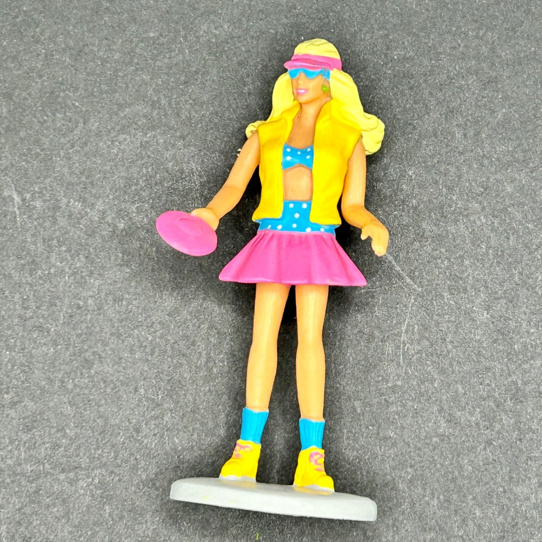Barbie Bikini Frisbee 3" PVC Figure Figurine Cake Topper Applause 1990 ...