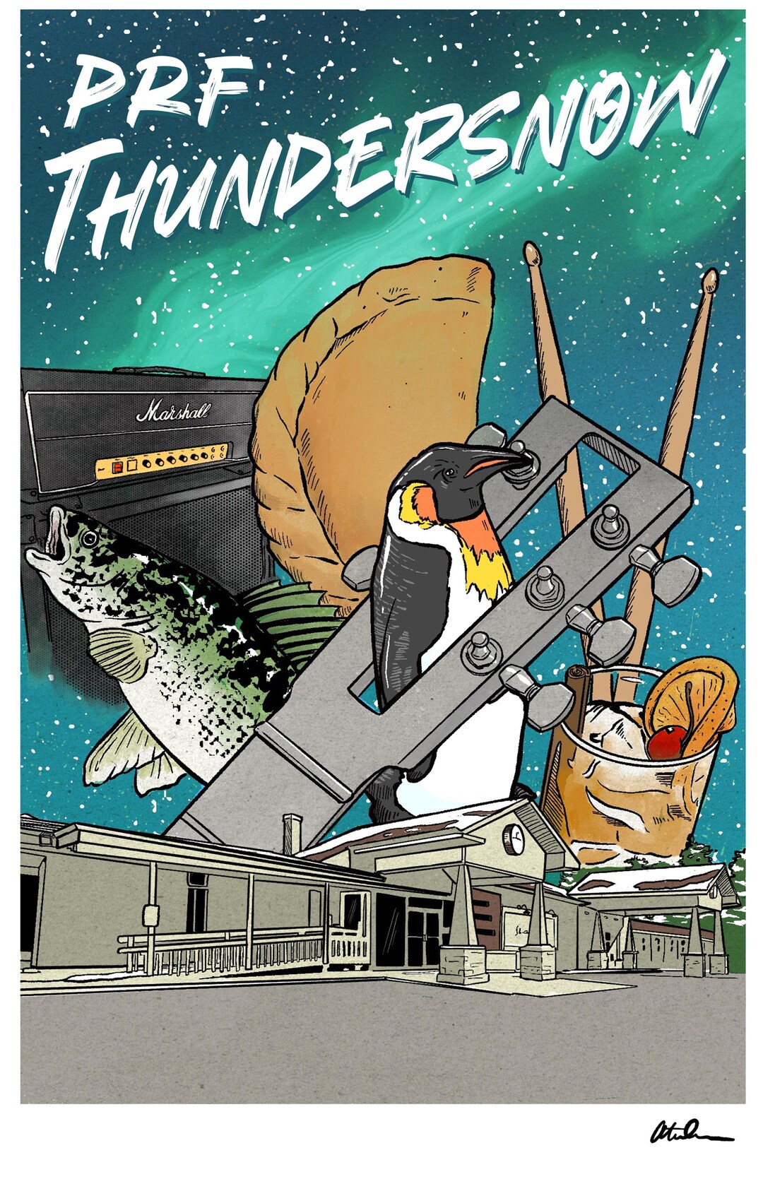 Thundersnow Music Festival Art Print: Michigan Souvenir (11x17) - Etsy