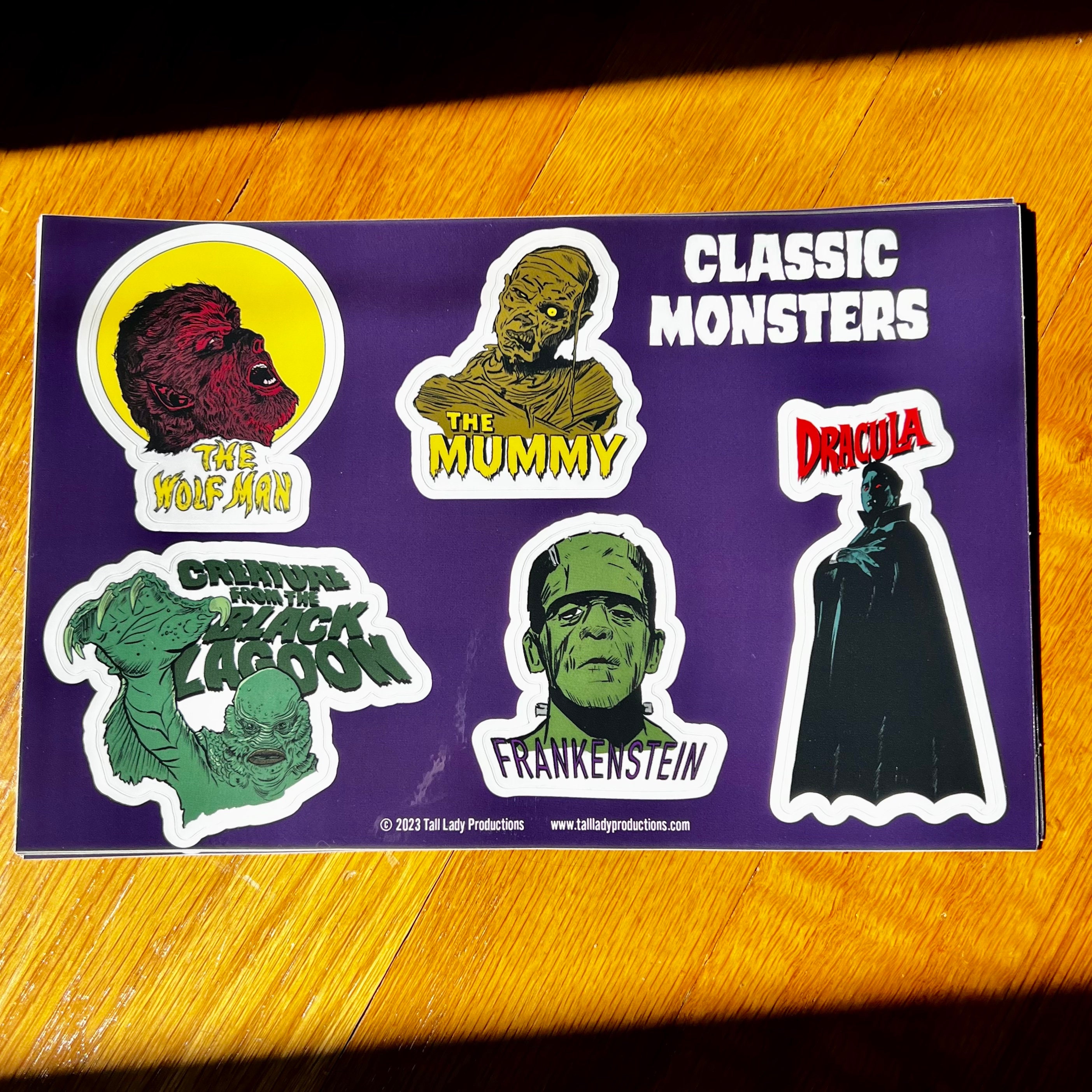 Classic Monsters - Sticker Sheet - Etsy