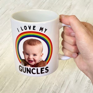 Personalized Photo Mug, Custom Picture Face Mug, Guncle Gift, I Love My ...