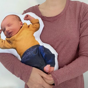 Custom Life-size Baby Pillow Keepsake With Picture, Personalized Photo ...