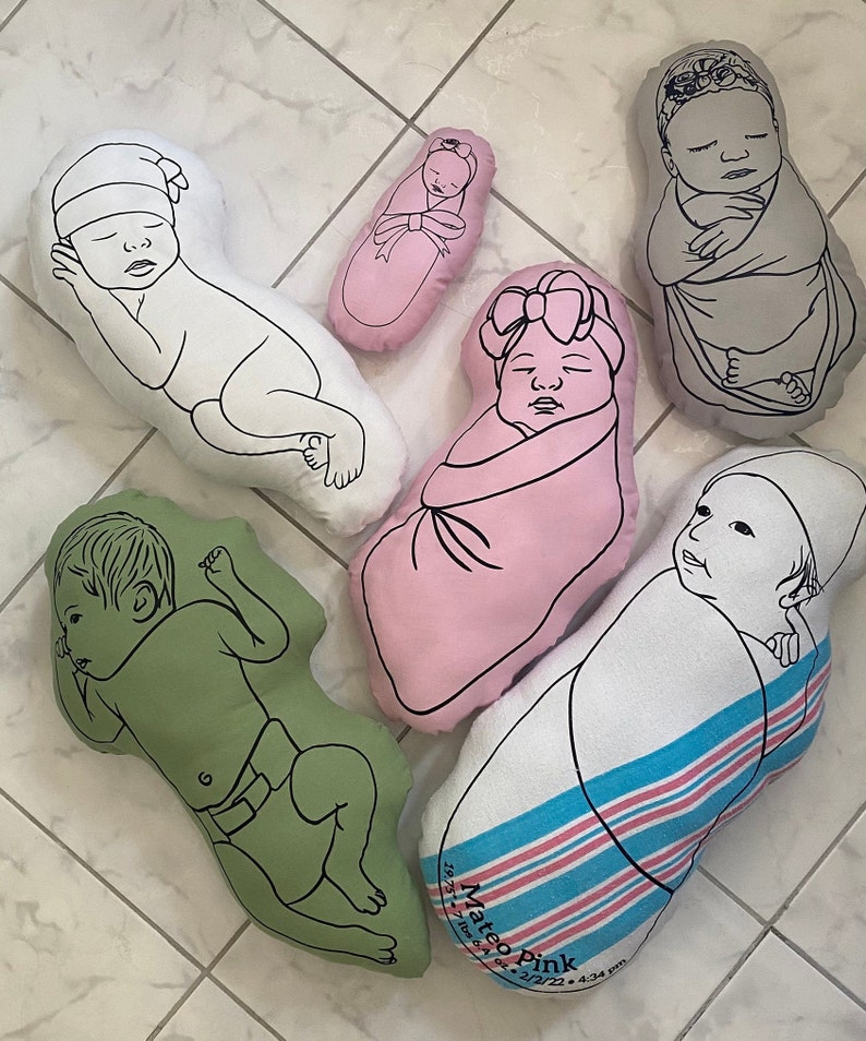 Customized Life-size Newborn Baby Pillow Birth Gift Keepsake - Etsy