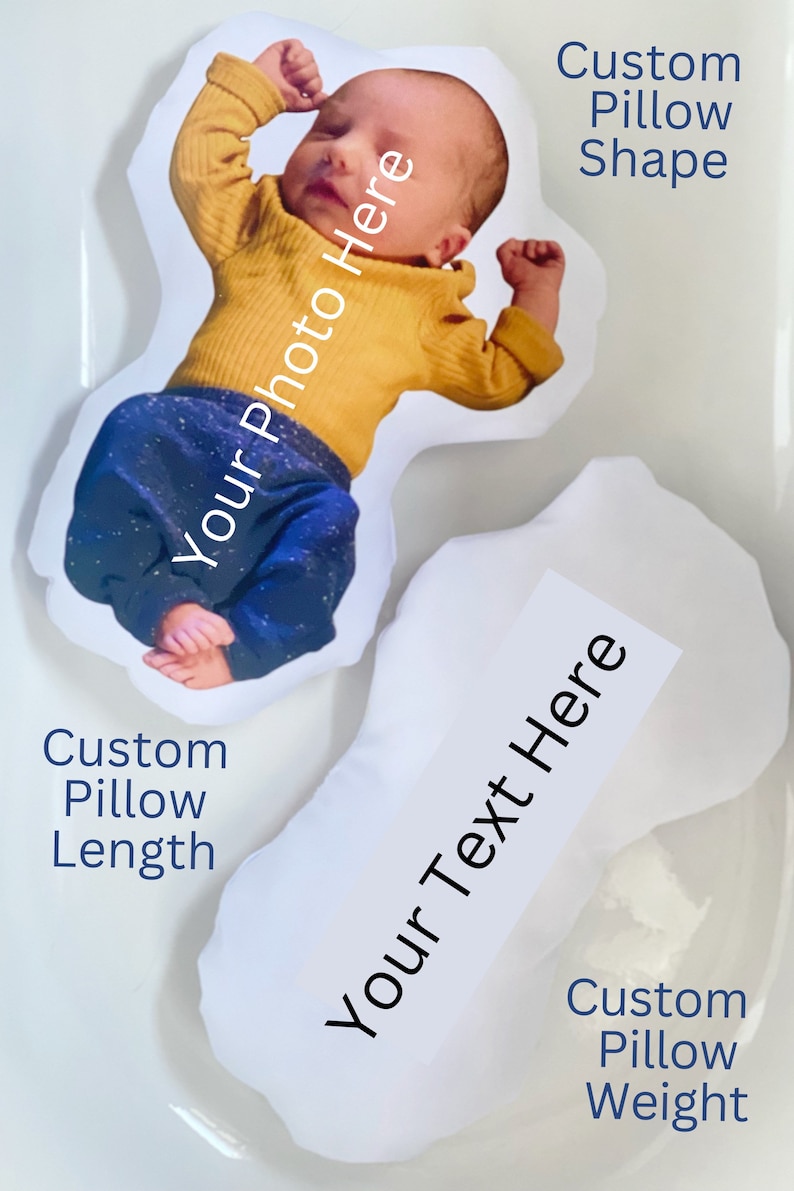 Custom Life-size Baby Pillow Keepsake With Picture, Personalized Photo ...