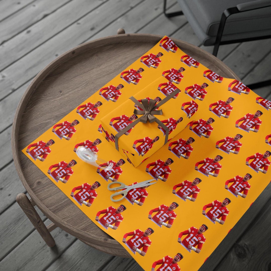 Patrick Mahomes Wrapping Paper: Kansas City Chiefs Gift Wrap - Etsy