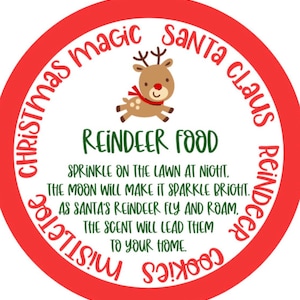Reindeer Food Tags - Printable File - Instant Download / Reindeer Food ...