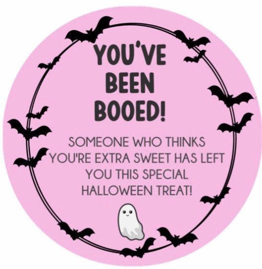 You've Been Booed Tag: Pink Halloween Treat (instant Download) - Etsy