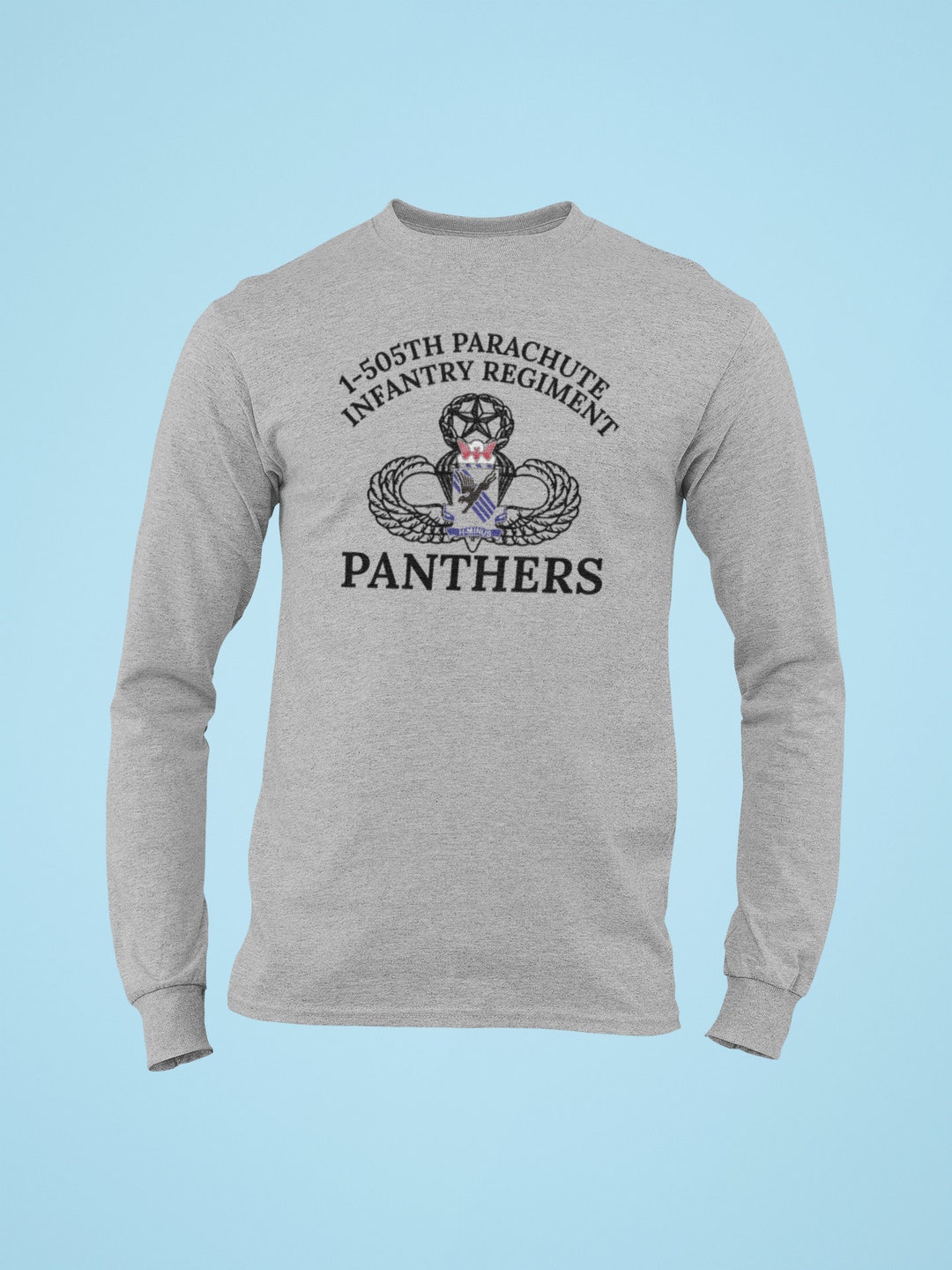 1-505 PIR PT Shirt - 82nd Airborne Panthers Long Sleeve T-shirt - H ...