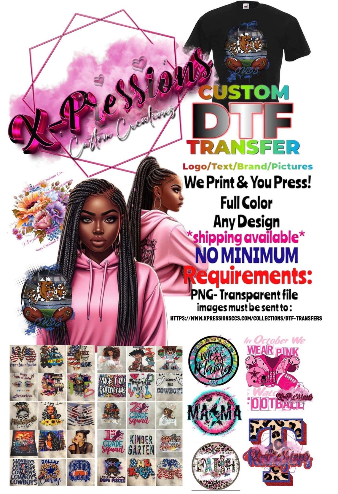 Full Color Heat Transfer, Custom Dtf Transfers, Dtf Prints, Dtf ...