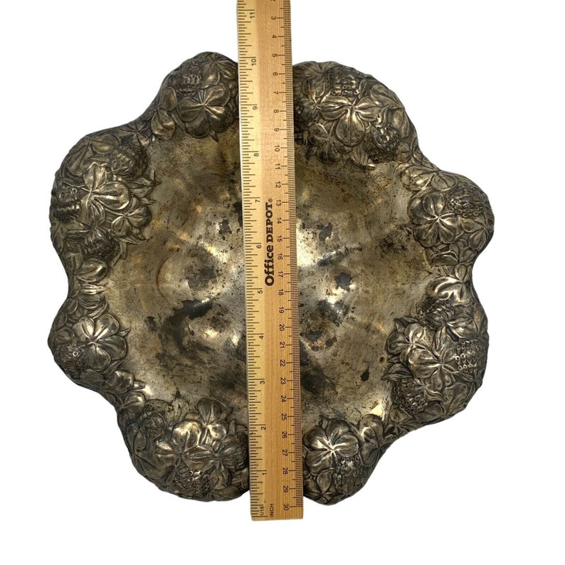 Antique Homan Mfg Co Quad Plate Silver Art Nouveau Repousse Bowl ...