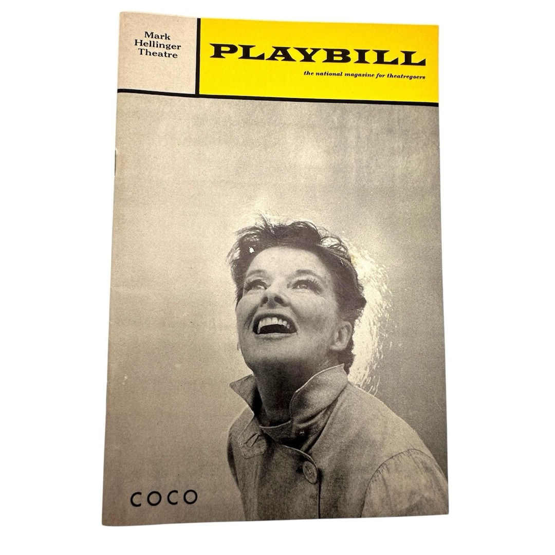 COCO Vintage Playbill W/ Katharine Hepburn April 1970 Mark Hellinger ...