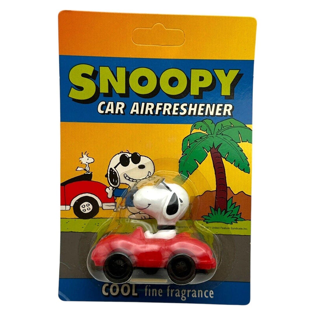 Snoopy Joe Cool RED Car Air Freshener Sealed Original Package England ...