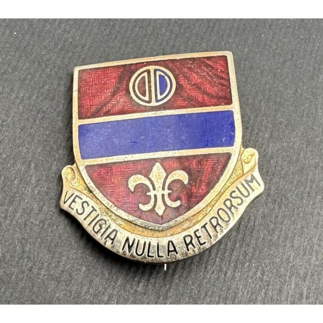 U.S. ARMY 116th Field Artillery Vestiglia Nulla Retrorsum Enamel Badge ...