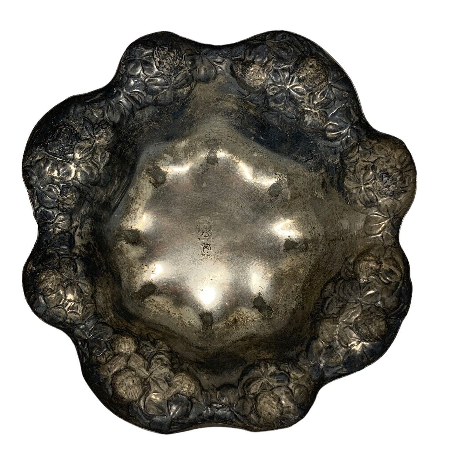 Antique Homan Mfg Co Quad Plate Silver Art Nouveau Repousse Bowl ...