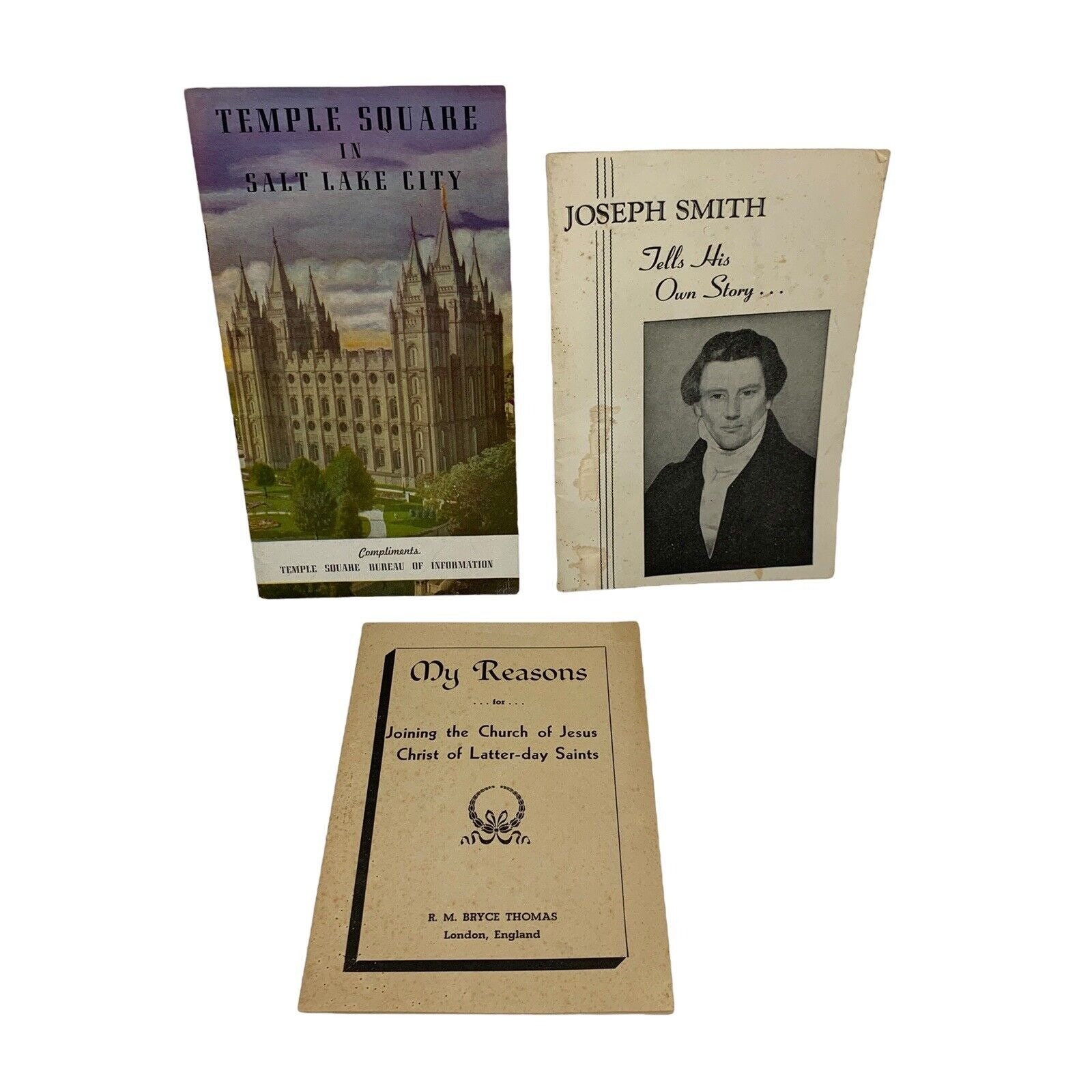 3 VTG Temple Square Joseph Smith Salt Lake City Utah Mormon Booklets ...