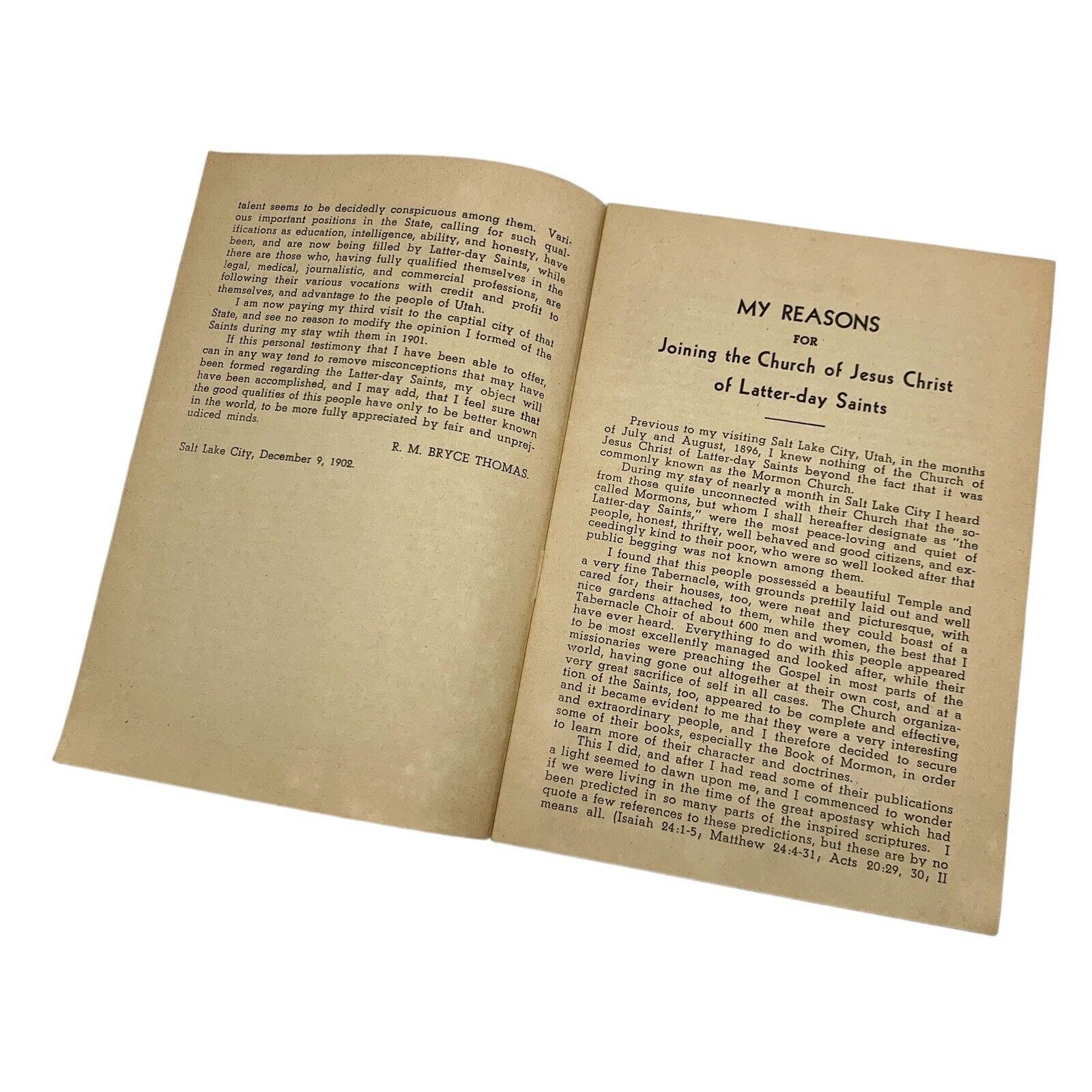 3 VTG Temple Square Joseph Smith Salt Lake City Utah Mormon Booklets ...