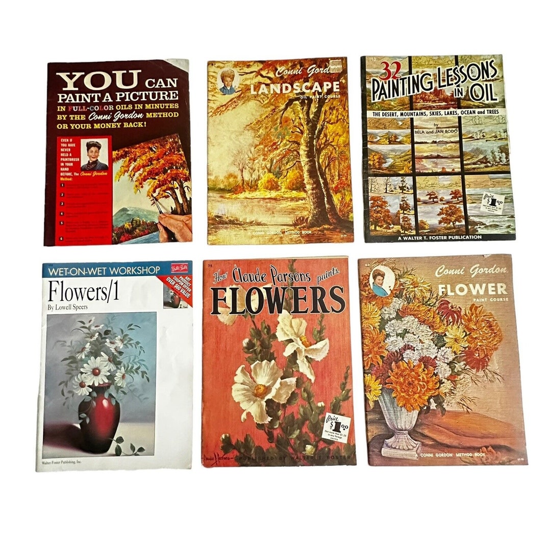 Lot 6 Walter Foster, Gordon How to Paint OIL Art Method Books Flowers ...