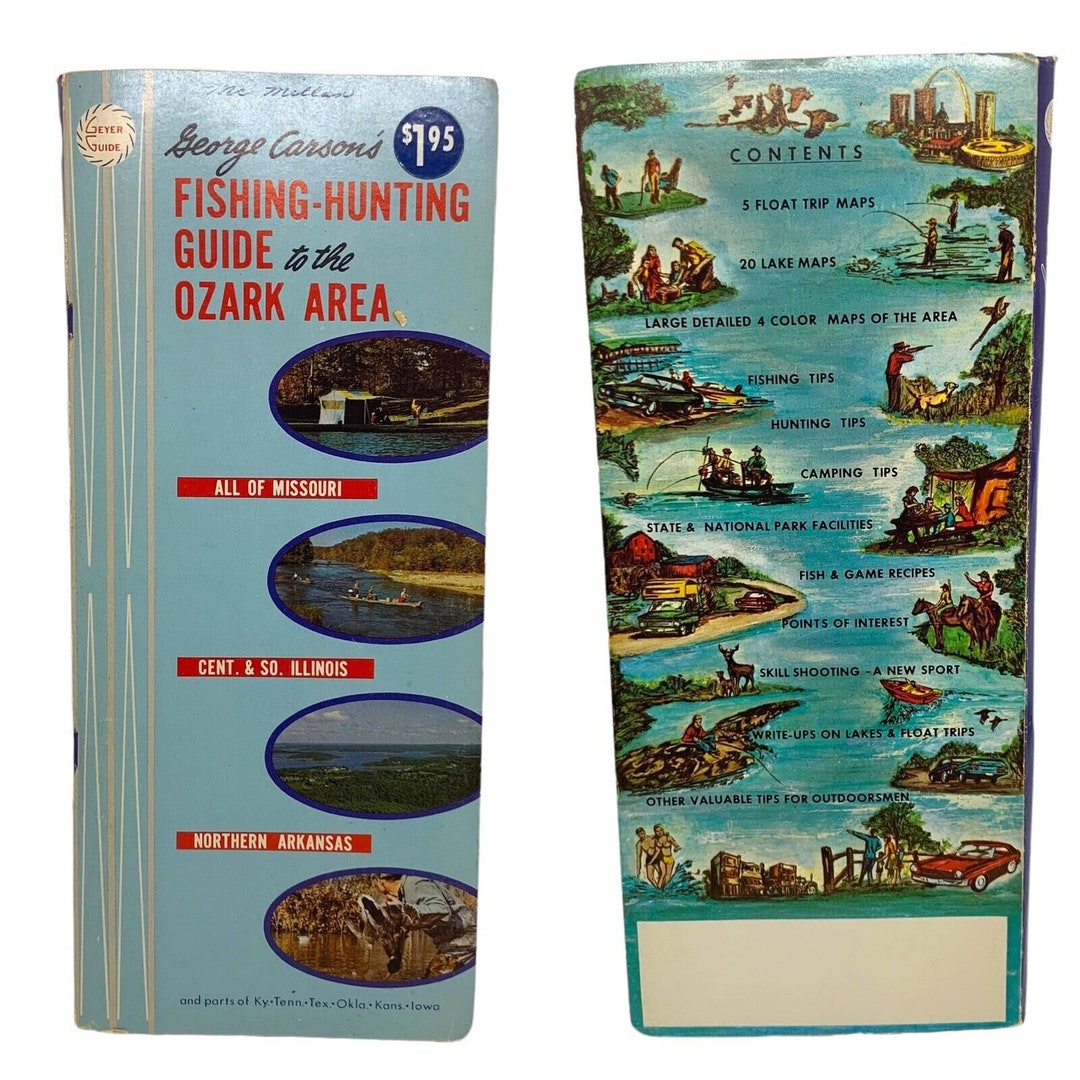 George Carson's Fishing-hunting Guide to the Ozark Area Book MO IL AR ...