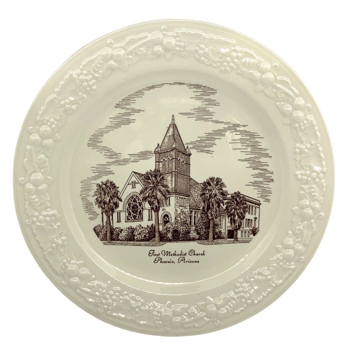 Phoenix Arizona AZ First Methodist Church Plate 10” Commemorative Homer ...