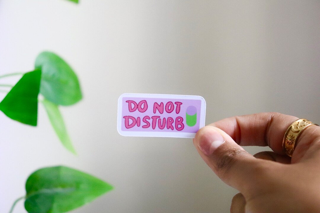 Do Not Disturb Medium Sticker | Stickers, Sticker Book, Books, Library ...
