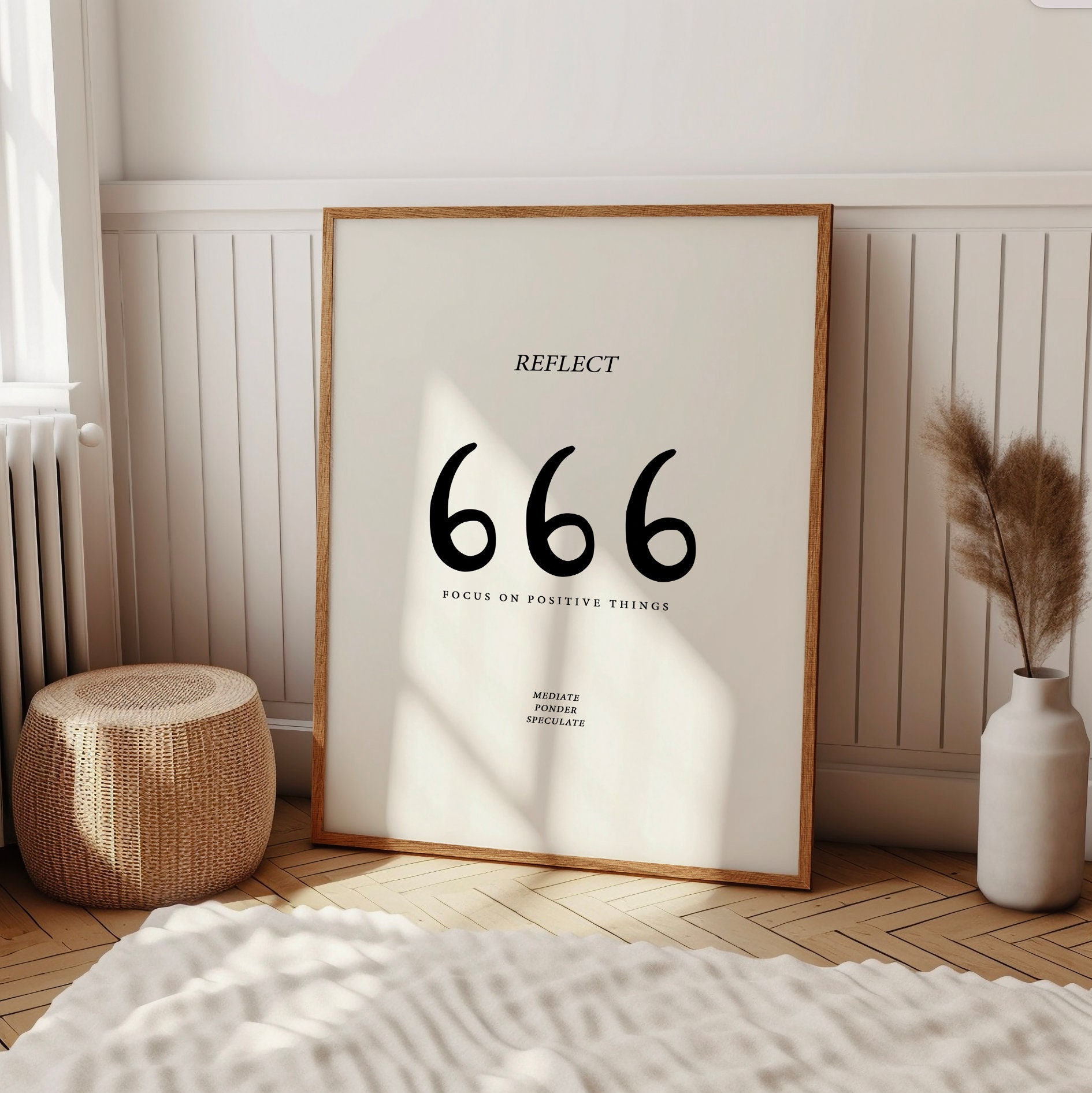 666 Reflect Angel Numbers Digital Poster, Digital Wall Art, Dorm ...