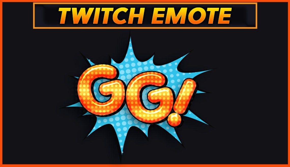 GG TWITCH EMOTE - Etsy