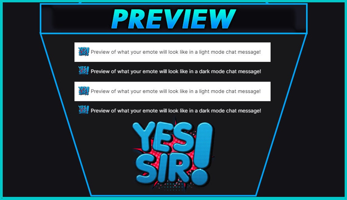 Twitch Yes Sir Emote - Etsy