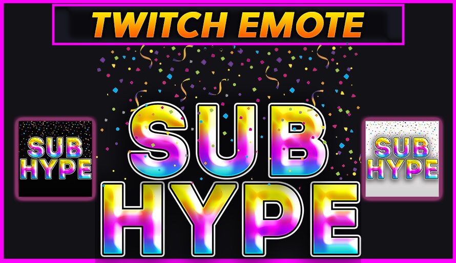 Twitch Emote Sub Hype - Etsy